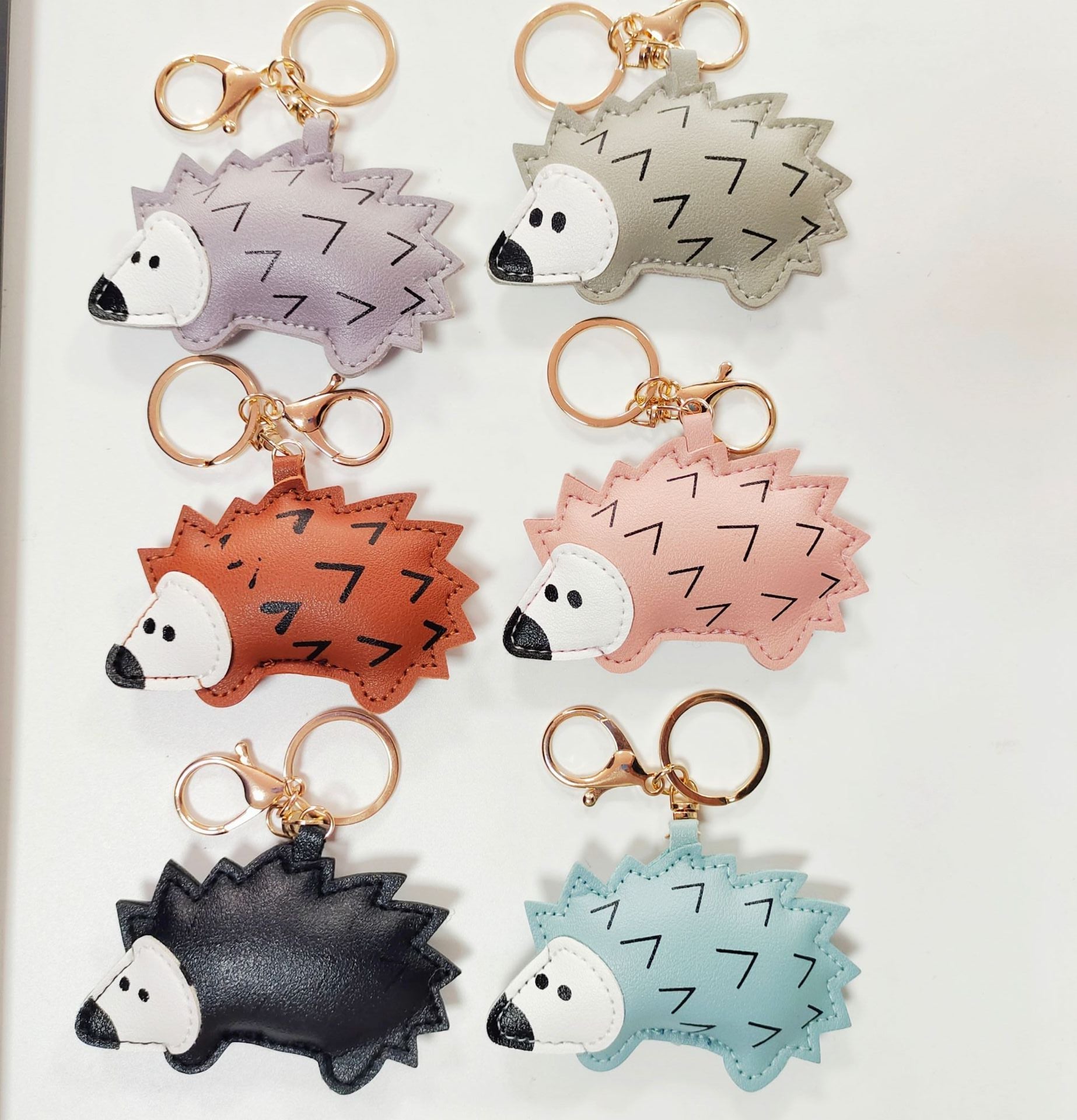 Leather Hedgehog Bag Charm - Cute & Quirky Purse Accessory