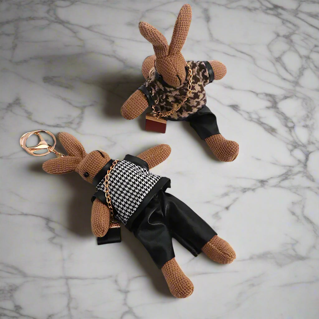 LUXE Rabbit Bag Charm - Elegant & Playful Bunny Purse Accessory