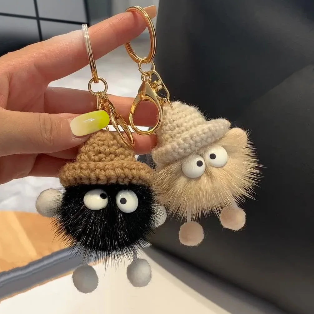 Wacky Plushie Bag Charm - Soft Googly-Eyed Character Purse Accessory